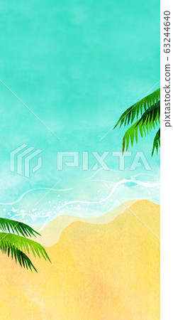 Summer sea beach bathing background material - Stock Illustration ...