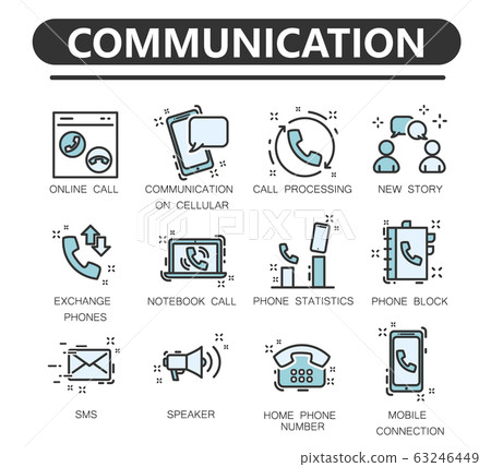 Simple communication icons set. - Stock Illustration [63246449] - PIXTA
