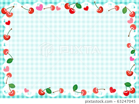 Cherry background (light blue) - Stock Illustration [63247045] - PIXTA