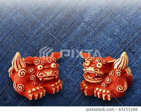Okinawa Shisa and Ryukyu dyeing illustrations - Stock Illustration ...