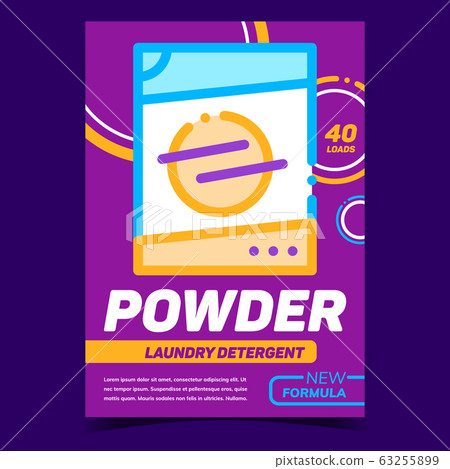 Powder Laundry Detergent Advertising Banner Vector - Stock Illustration ...