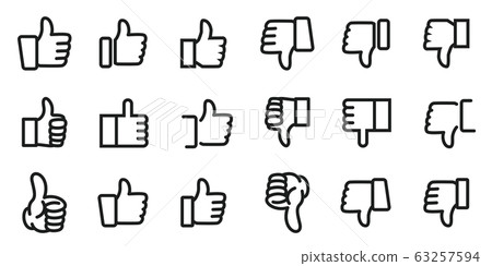 Like low rating icon set - Stock Illustration [63257594] - PIXTA