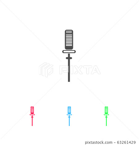 Sound recording equipment icon flat. - Stock Illustration [63261429 ...