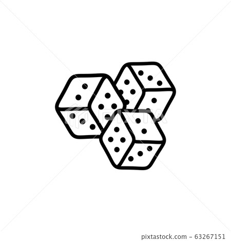 Dice game icon logo design vector template - Stock Illustration ...