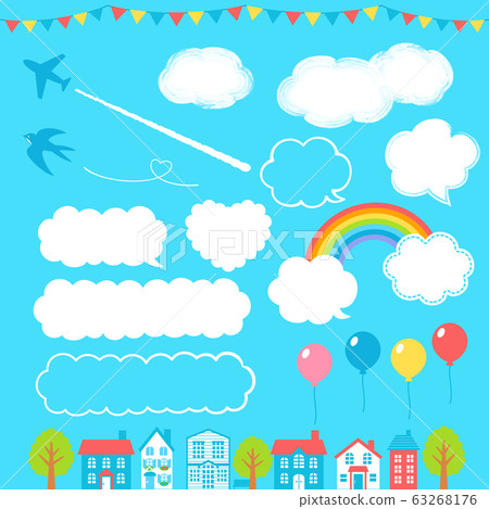 Blue sky icon set - Stock Illustration [63268176] - PIXTA