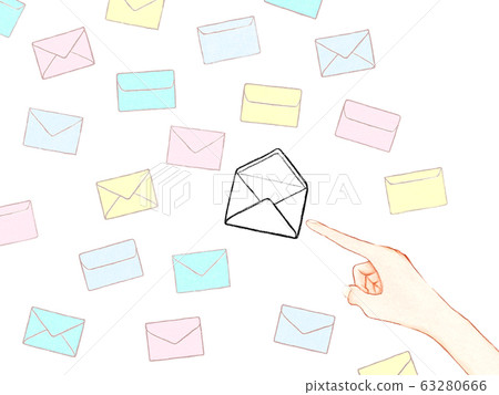 Opened and unopened emails Email open rate - Stock Illustration ...