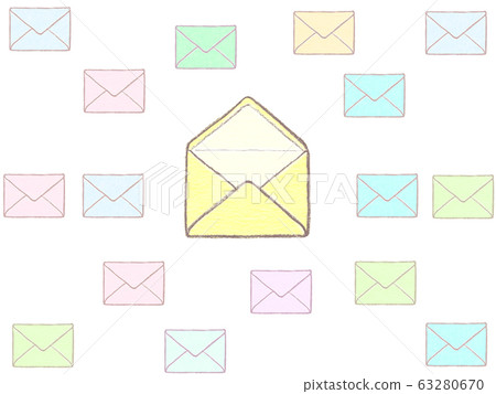 Opened and unopened emails Email open rate - Stock Illustration ...
