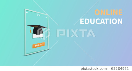 3d isometric Online education concept,Online... - Stock Illustration ...