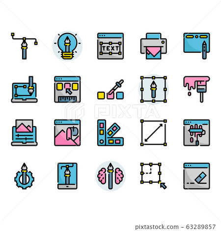 Graphic design icon and symbol set. - Stock Illustration [63289857] - PIXTA