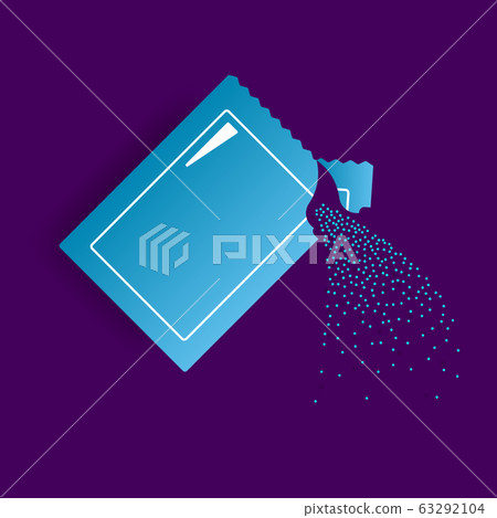 An open sachet from which the medicine is poured - Stock Illustration ...