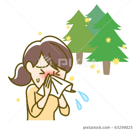 Female hay fever - Stock Illustration [63299825] - PIXTA