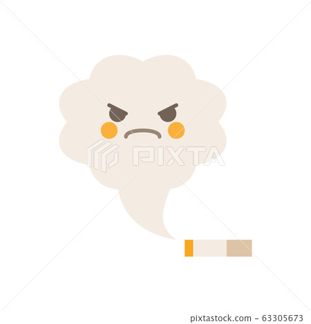 Cigarette smoke angry - Stock Illustration [63305673] - PIXTA