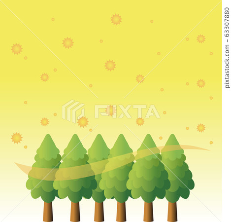 Pollen image Japanese cedar hay fever... - Stock Illustration [63307880 ...