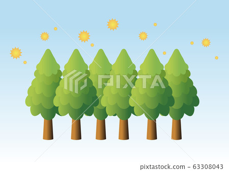 Pollen image Japanese cedar hay fever... - Stock Illustration [63308043 ...
