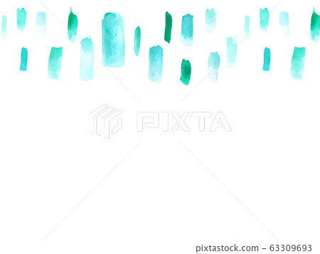 Watercolor hand painted blue line frame - Stock Illustration [63309693 ...