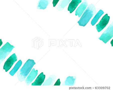 Watercolor hand painted blue line frame - Stock Illustration [63309702 ...