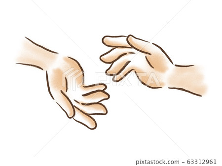 Touch hands, exchange hands - Stock Illustration [63312961] - PIXTA