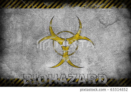 Illustration with a biohazard sign depicted on... - Stock Illustration ...