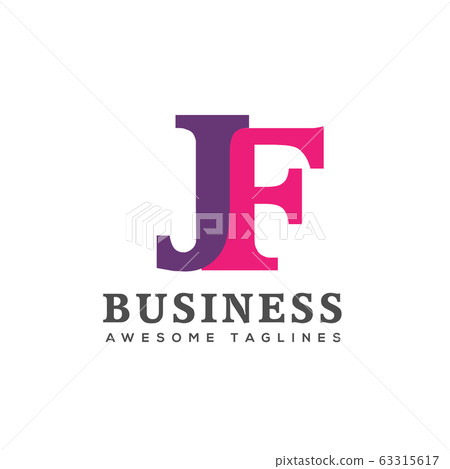 creative Letter JF logo design elements - Stock Illustration [63315617 ...