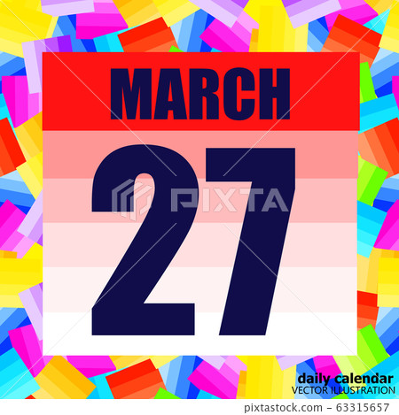 March 27 icon. For planning important day.... - Stock Illustration ...
