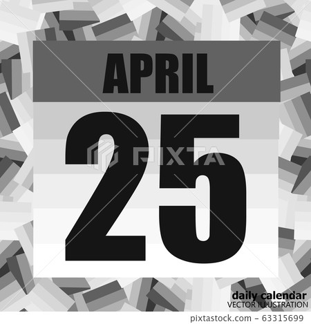 April 25 icon. For planning important day.... - Stock Illustration ...