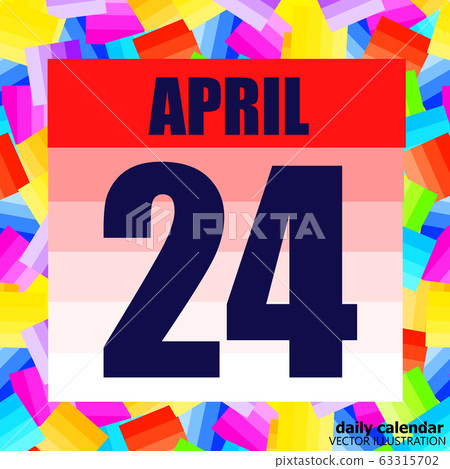 April 24 icon. For planning important day.... - Stock Illustration ...