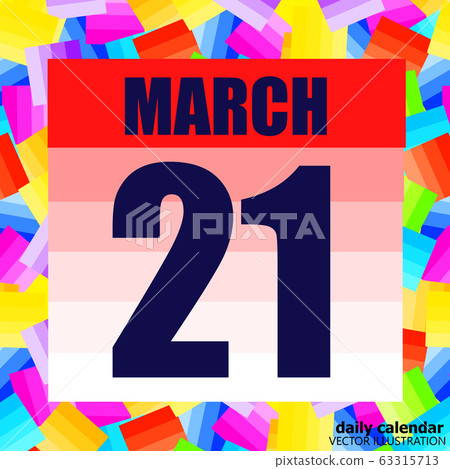 March 21 icon. For planning important day.... - Stock Illustration ...