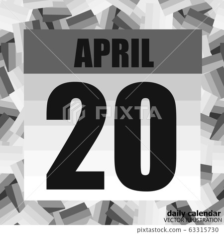 April 20 icon. For planning important day.... - Stock Illustration ...