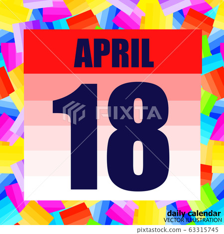 April 18 icon. For planning important day.... - Stock Illustration ...