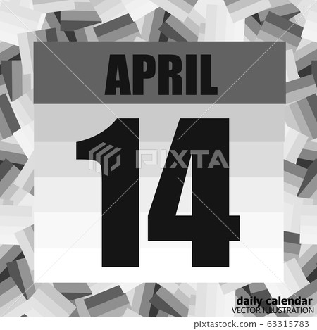 April 14 icon. For planning important day.... - Stock Illustration ...