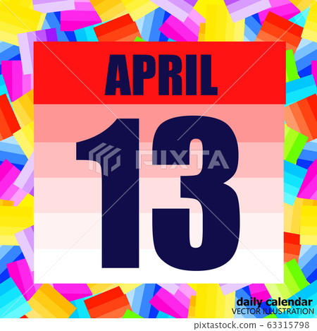 April 13 icon. For planning important day.... - Stock Illustration ...