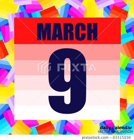 March 9 icon. For planning important day.... - Stock Illustration ...