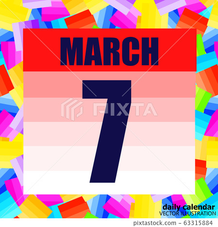 March 7 icon. For planning important day.... - Stock Illustration ...