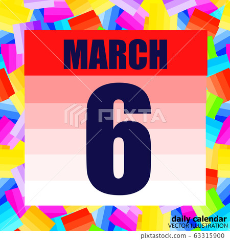 March 6 icon. For planning important day.... - Stock Illustration ...