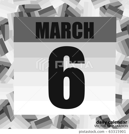 March 6 icon. For planning important day.... - Stock Illustration ...
