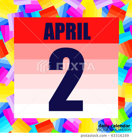April 2 icon. For planning important day.... - Stock Illustration ...