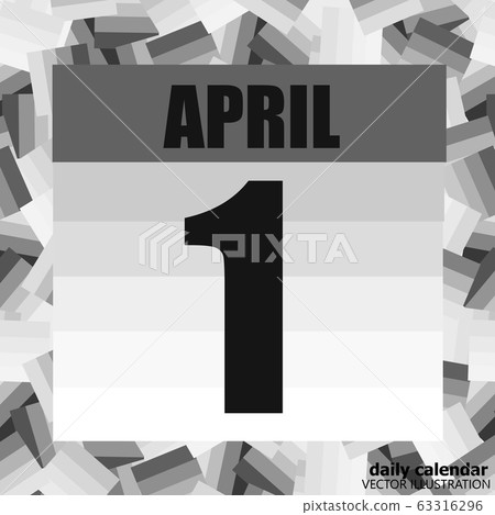April 1 icon. For planning important day. April... - Stock Illustration ...