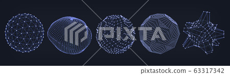 Net sphere. Realistic abstract shape with... - Stock Illustration ...