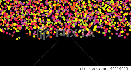 Falling color dots on dark background. Fun pattern - Stock Illustration [63319903] - PIXTA