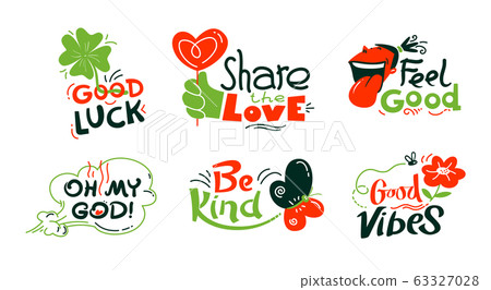 Good Mood Icons Set Isolated on White... - Stock Illustration [63327028 ...