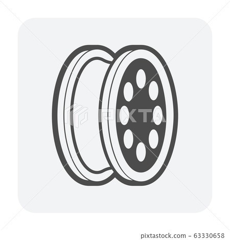 steel alloy wheel icon - Stock Illustration [63330658] - PIXTA