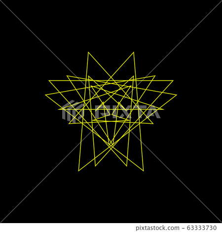 Abstract geometric shape of lines. Vector outline-插圖素材 [63333730] - PIXTA圖庫