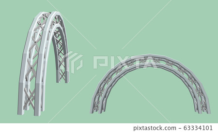 Arch Truss. 3D Vector illustration. - Stock Illustration [63334101] - PIXTA