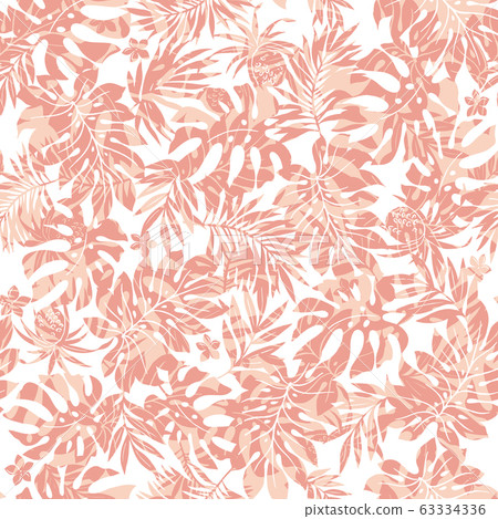 Seamless tropical plant aloha pattern - Stock Illustration [63334336 ...