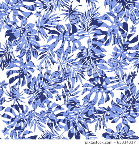 Seamless tropical plant aloha pattern - Stock Illustration [63334337 ...
