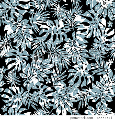 Seamless tropical plant aloha pattern - Stock Illustration [63334341 ...