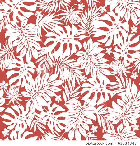 Seamless tropical plant aloha pattern - Stock Illustration [63334343 ...