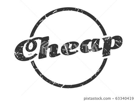 cheap sign. cheap round vintage grunge stamp. - Stock Illustration ...