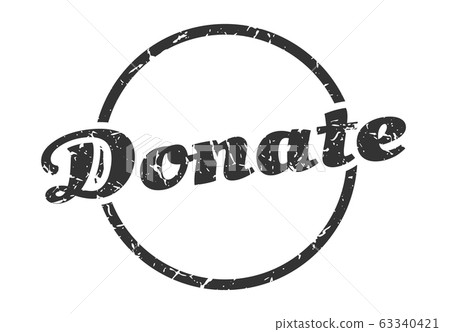 donate sign. donate round vintage grunge stamp.-插圖素材 [63340421] - PIXTA圖庫