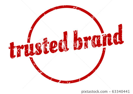 trusted brand sign. trusted brand round vintage - Stock Illustration ...